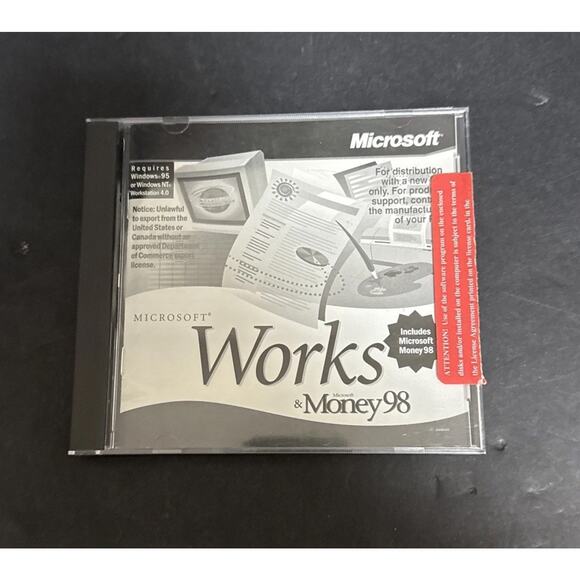 Microsoft | Other | Microsoft Works And Money 998 Pc Software Unused ...